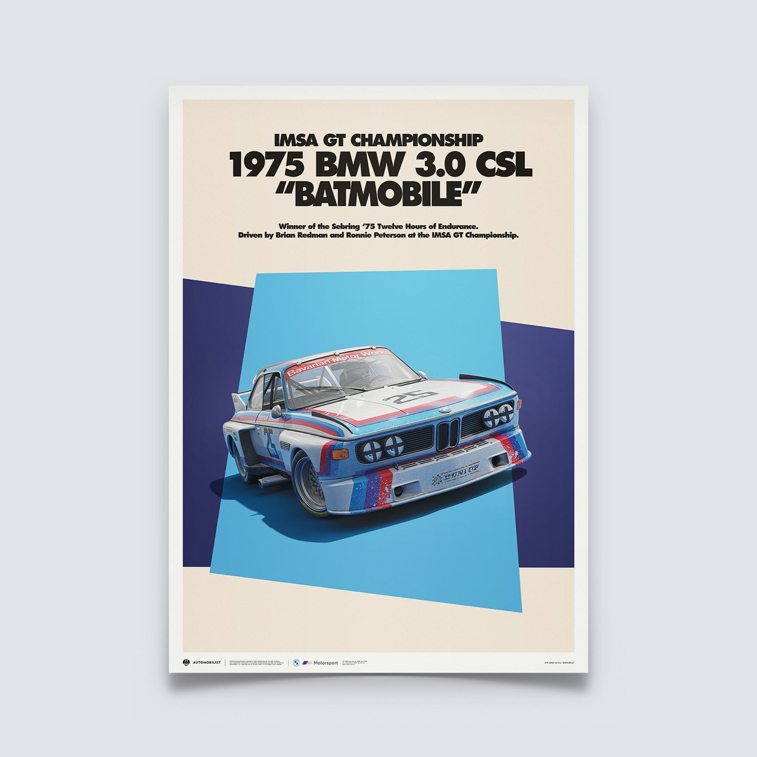 BMW 3.0 CSL "Batmobile" 1975 | BMW Art Car Series | BMW M Poster – CD ...