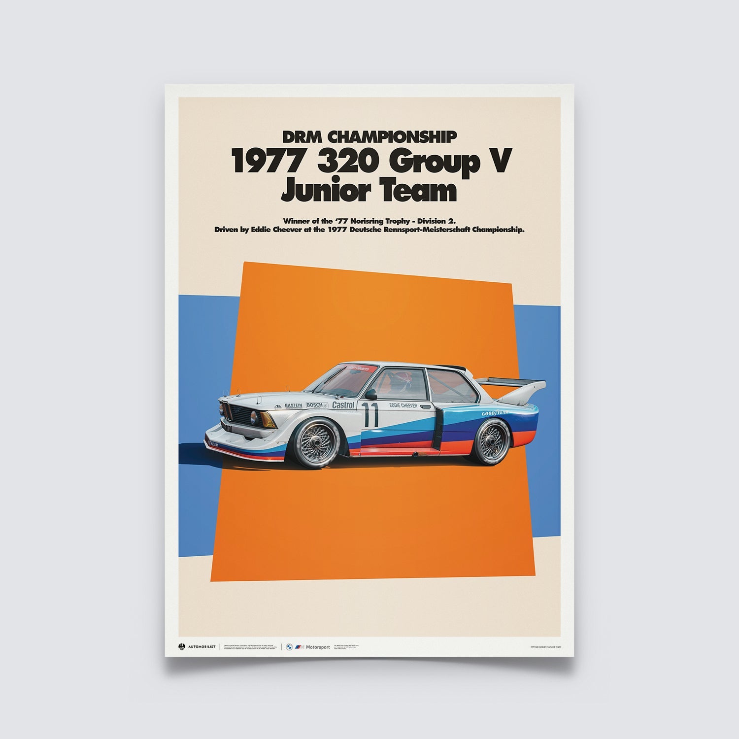 1977 BMW 320 Group 5 DRM | BMW Art Car Series | BMW M Poster – CD Shop ...