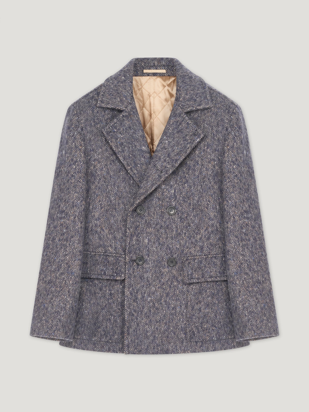 Navy Herringbone Wool Reefer Jacket – CD Shop | Classic Driver