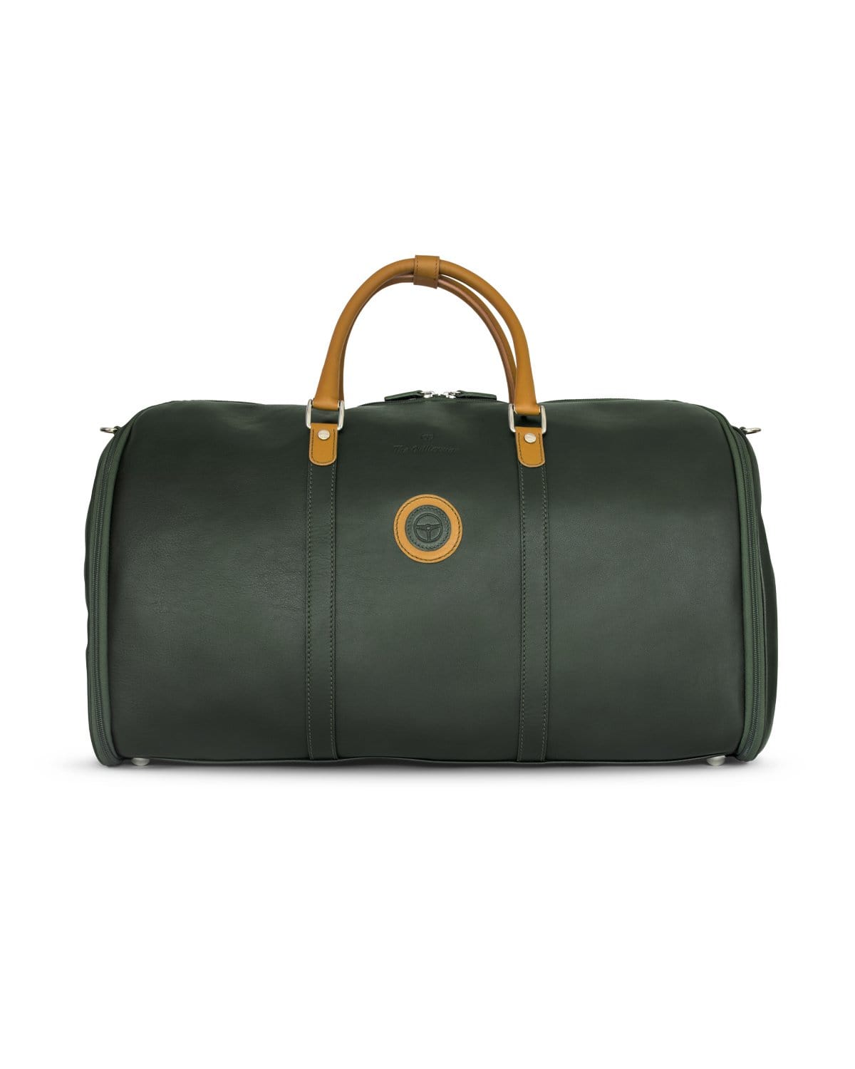 GLOBETROTTER - Full-grain Leather Weekender Garment Bag - British Gree ...