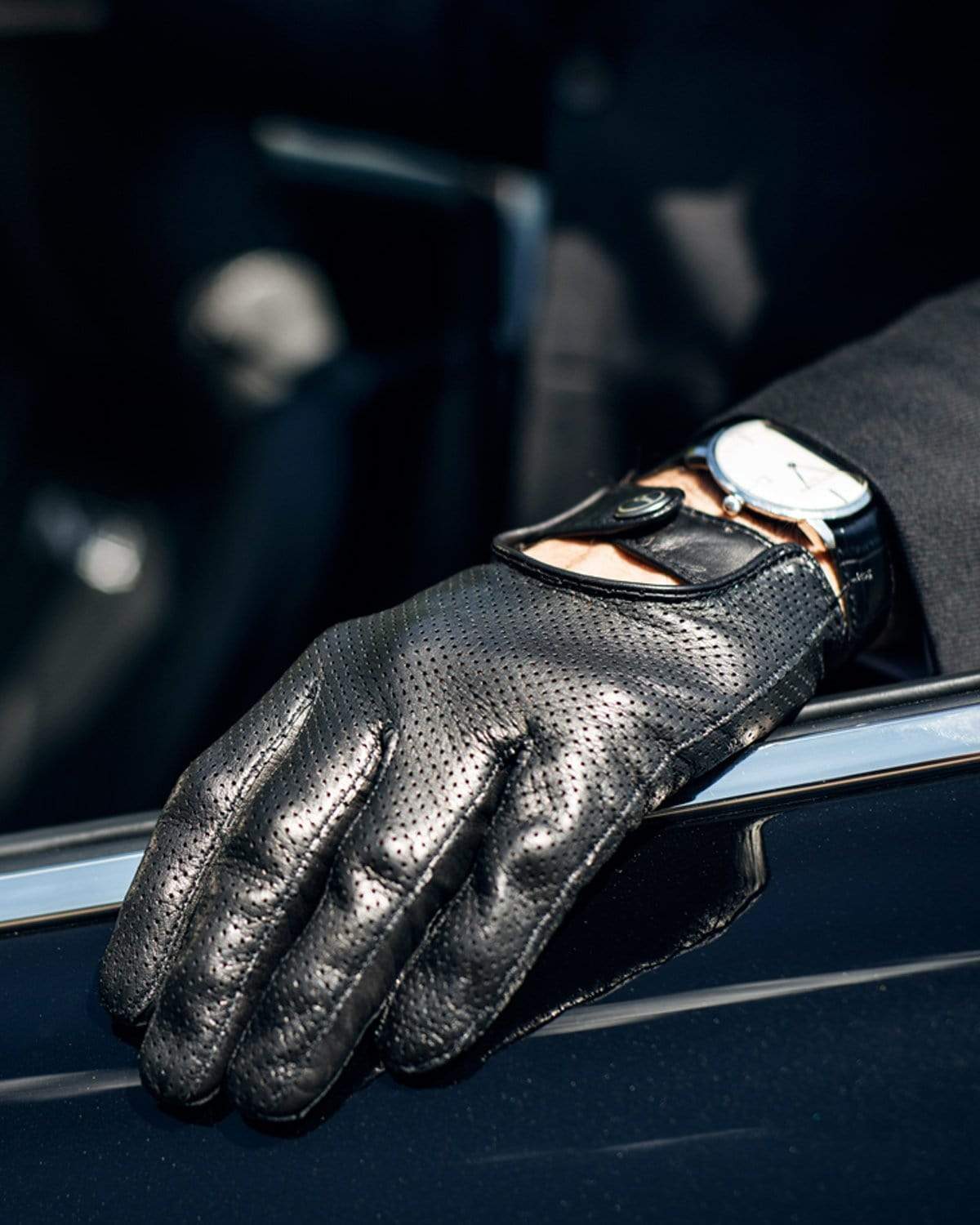Bad One - Perforated Leather Driving Gloves - Black – CD Shop | Classic ...