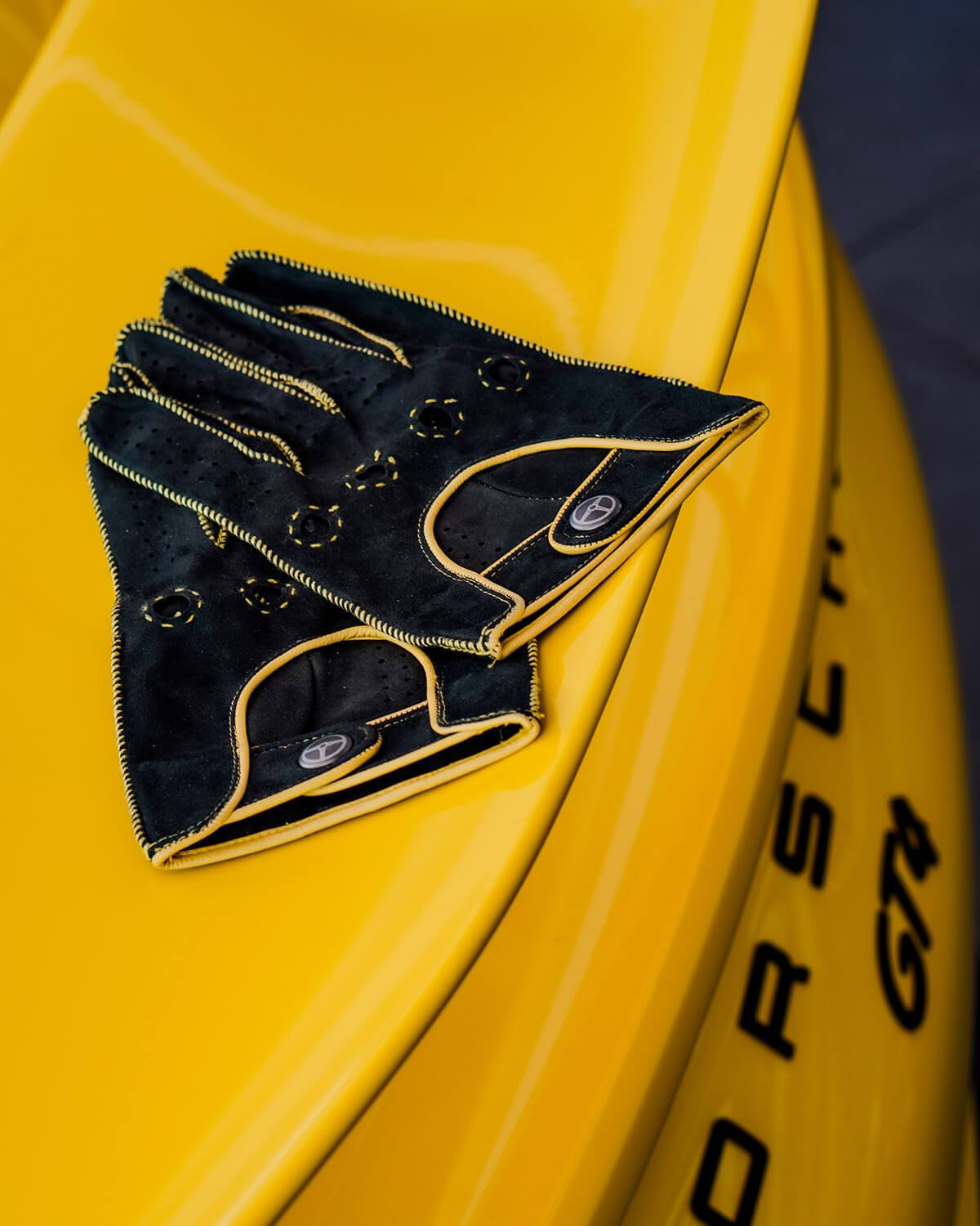 Powerslide - Perforated Suede Driving Gloves - Dark Grey/Yellow – CD ...