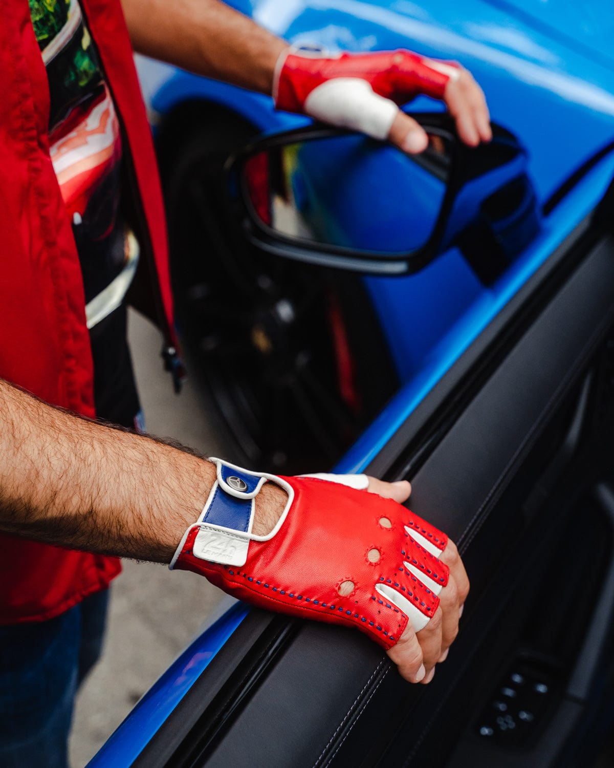 TERTRE ROUGE 24 Heures du Mans - Fingerless Driving Gloves - Red – CD ...